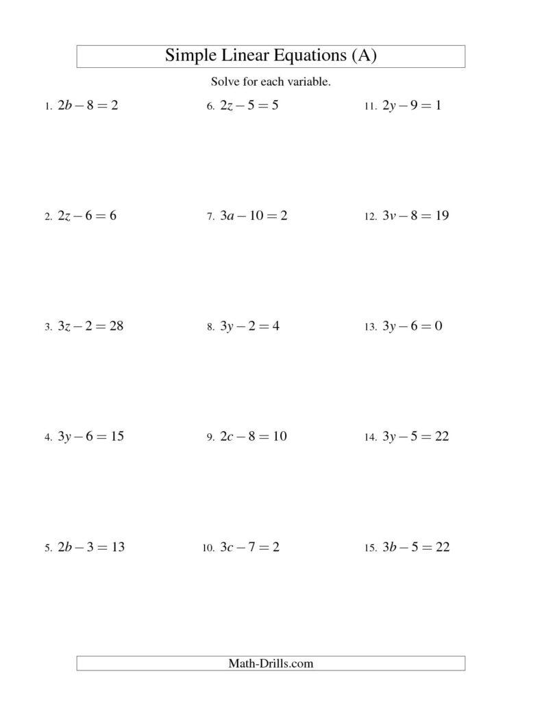 Multiplication Equations Worksheets - Creative Printable