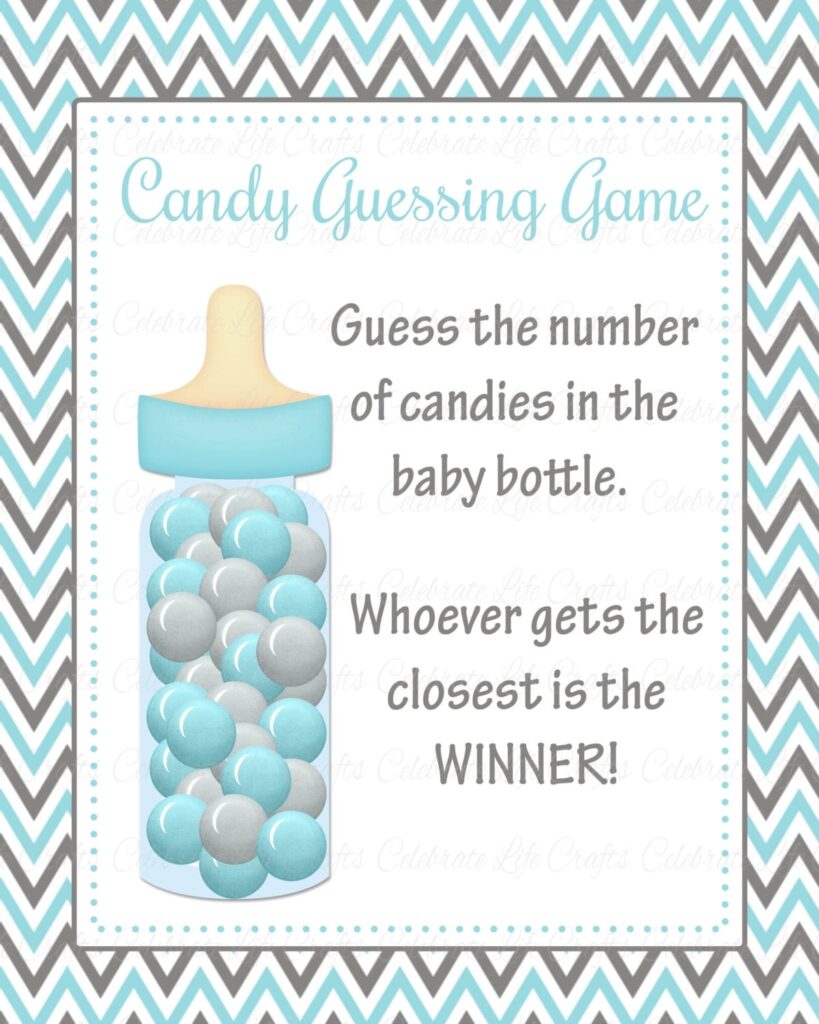 Free Printable Guess The Candy Baby Shower Game - Creative Printable