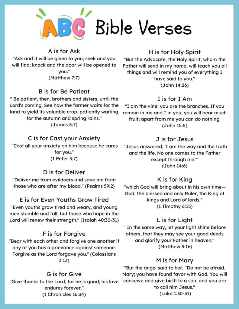 Free Printable Bible Verses With Pictures - Creative Printable