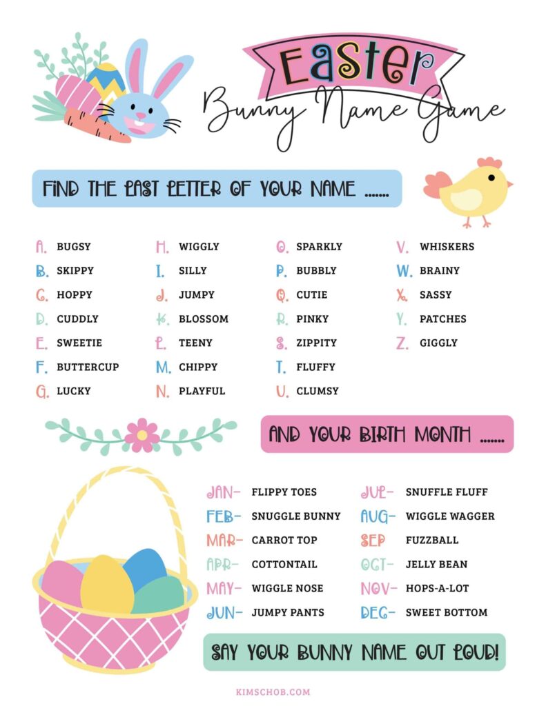Free Printable Easter Games For Adult Women - Creative Printable