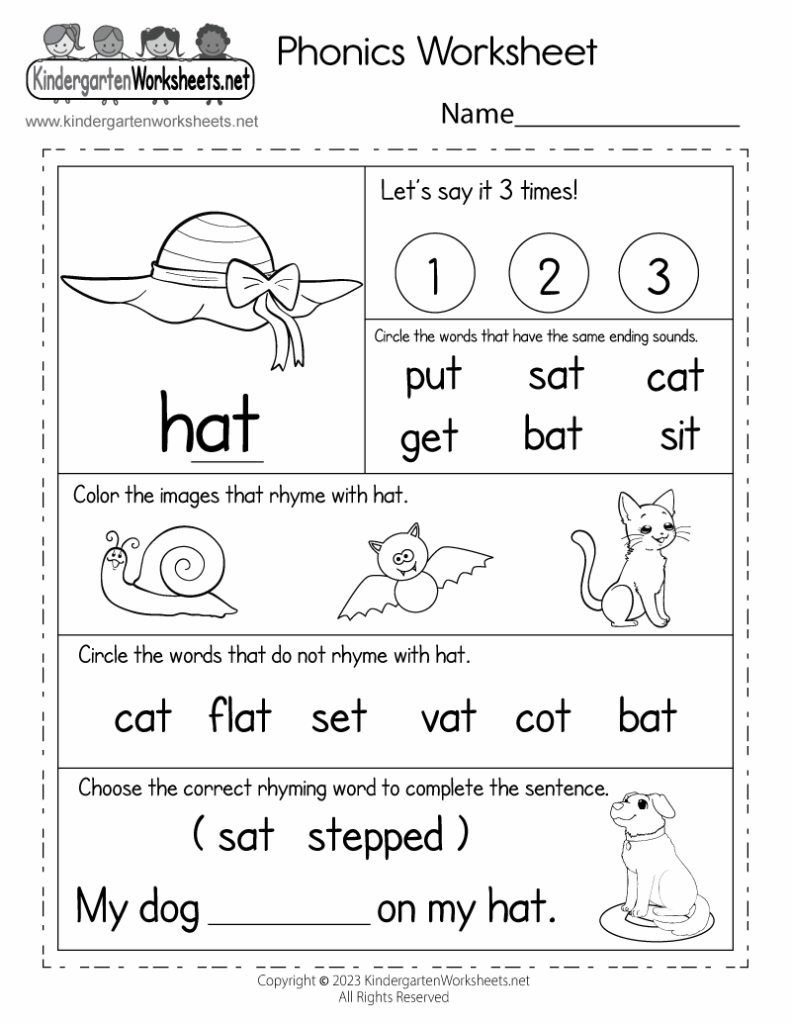 Free Printable Phonics Activities - Creative Printable
