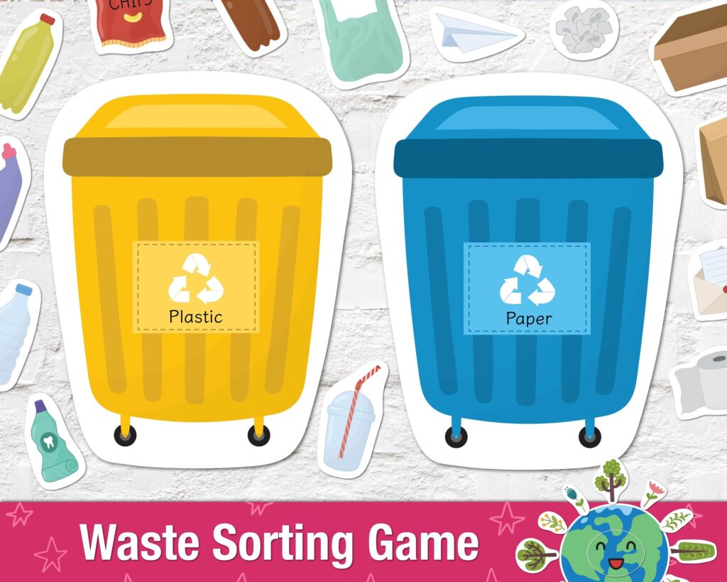 Printable Recycling Sorting Activity Worksheet - Creative Printable